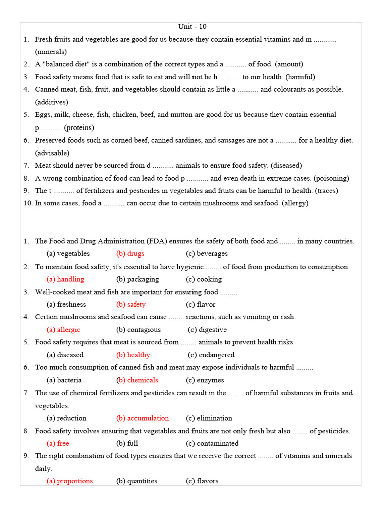 Food Safety and Nutrition Essentials | PDF | Foods | Meat
