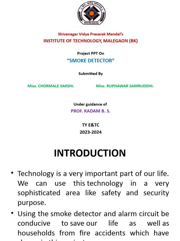 Smoke Detector | PDF | Sensor | Piezoelectricity