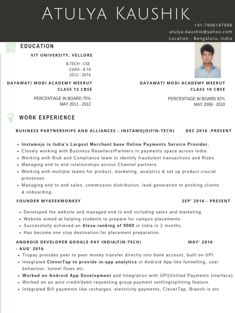 Resume-for-email-vs-Resume-for-Interview | PDF | Mobile App | Android (Operating System)