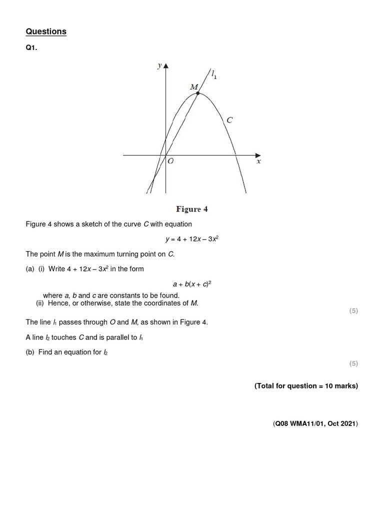 Quadratics Pure 1 | PDF | Equations | Quadratic Equation