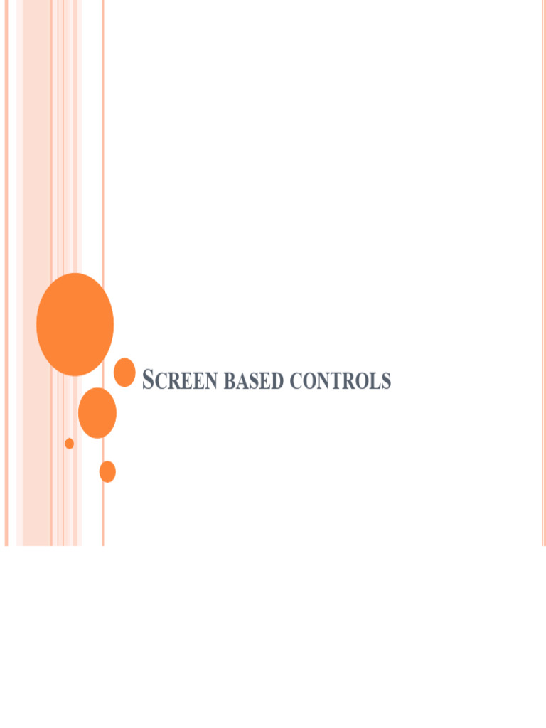 Screen Based Controls | PDF | Button (Computing) | Computer Keyboard