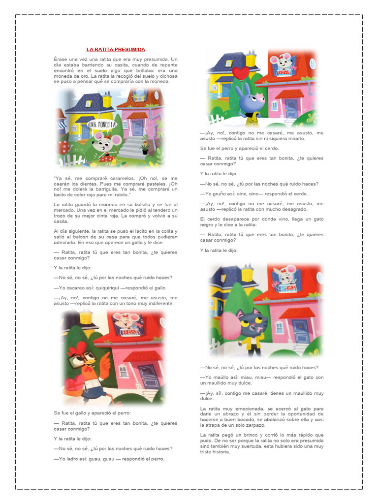La Ratita Presumida: Cuento Completo | PDF