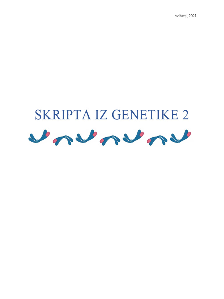SKRIPTA IZ GENETIKE 2 | PDF