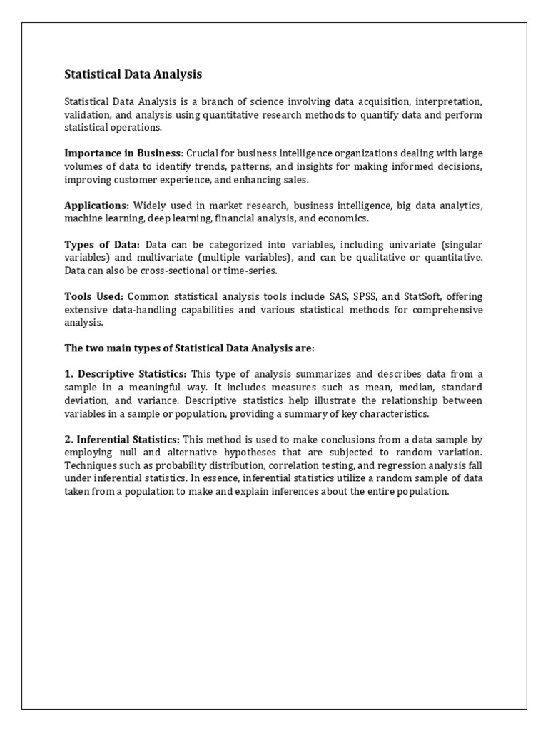 Statistical Data Analysis | PDF | Statistics | Data Analysis Statistical Data Analysis | PDF | Statistics | Data Analysis