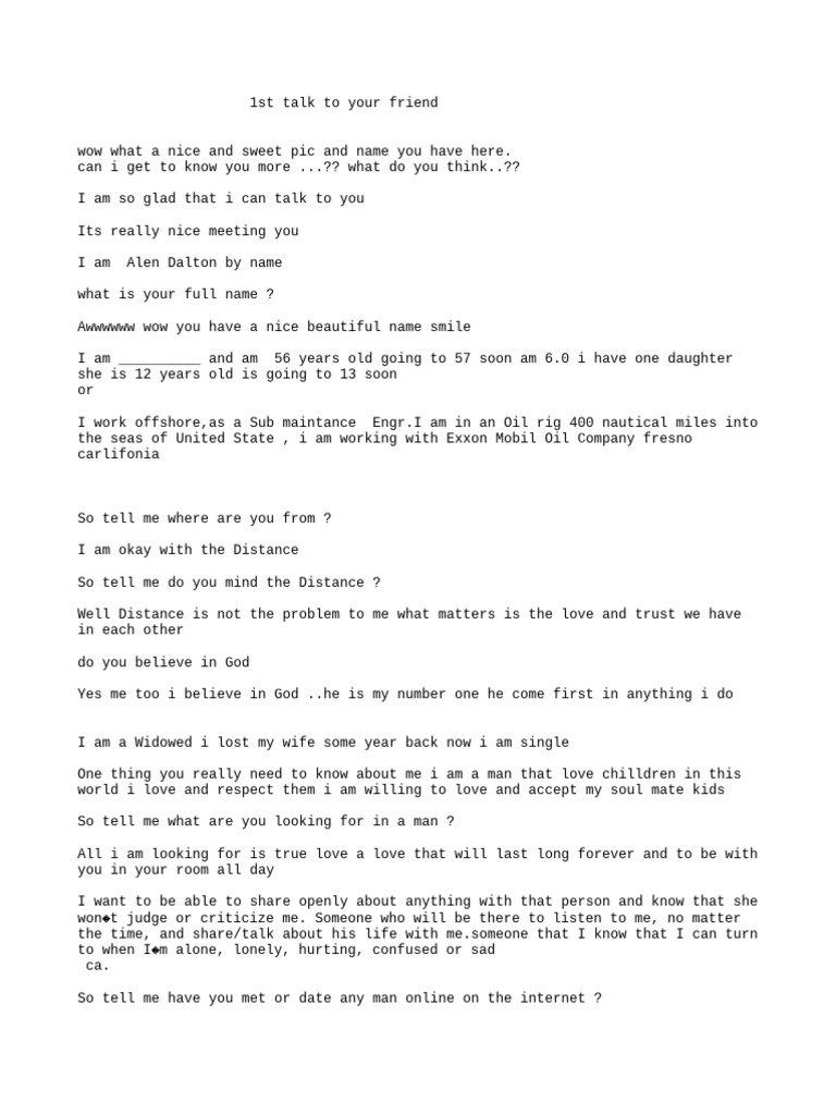 First Talk | PDF | Love