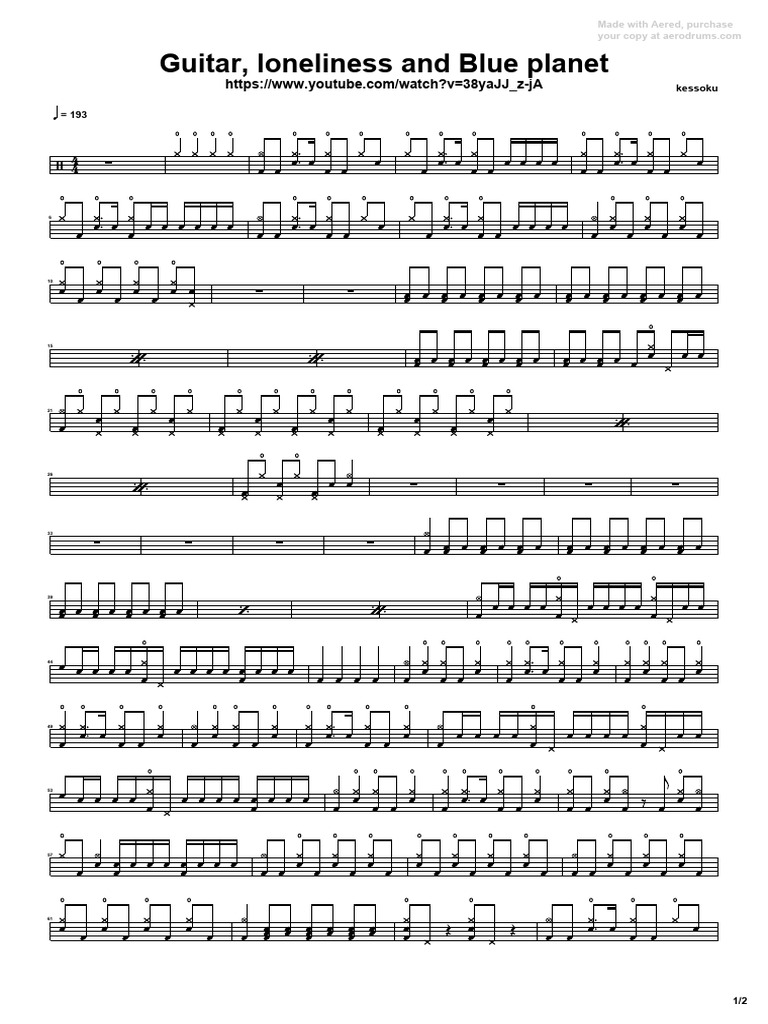 Bocchi Drum Sheet Music | PDF