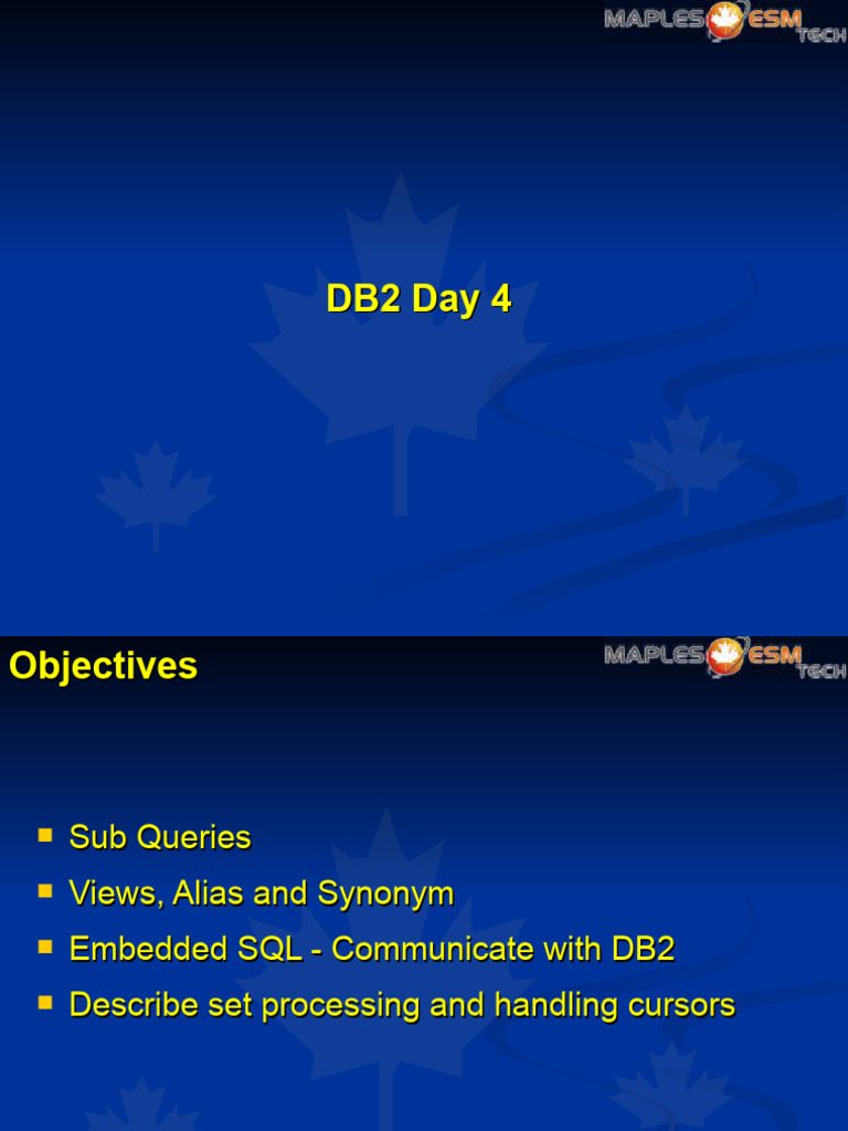 DB2 Day - 04 | PDF | Ibm Db2 | Sql