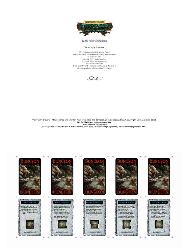 Thieves in Shadow-Cards | PDF