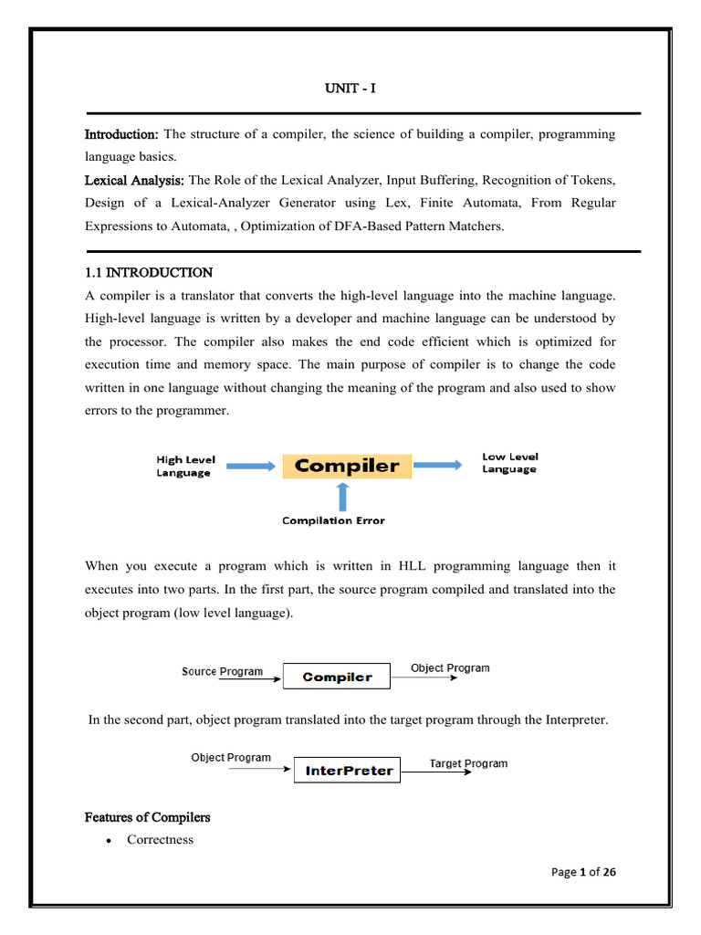 CD All Units | PDF | Compiler | Parsing