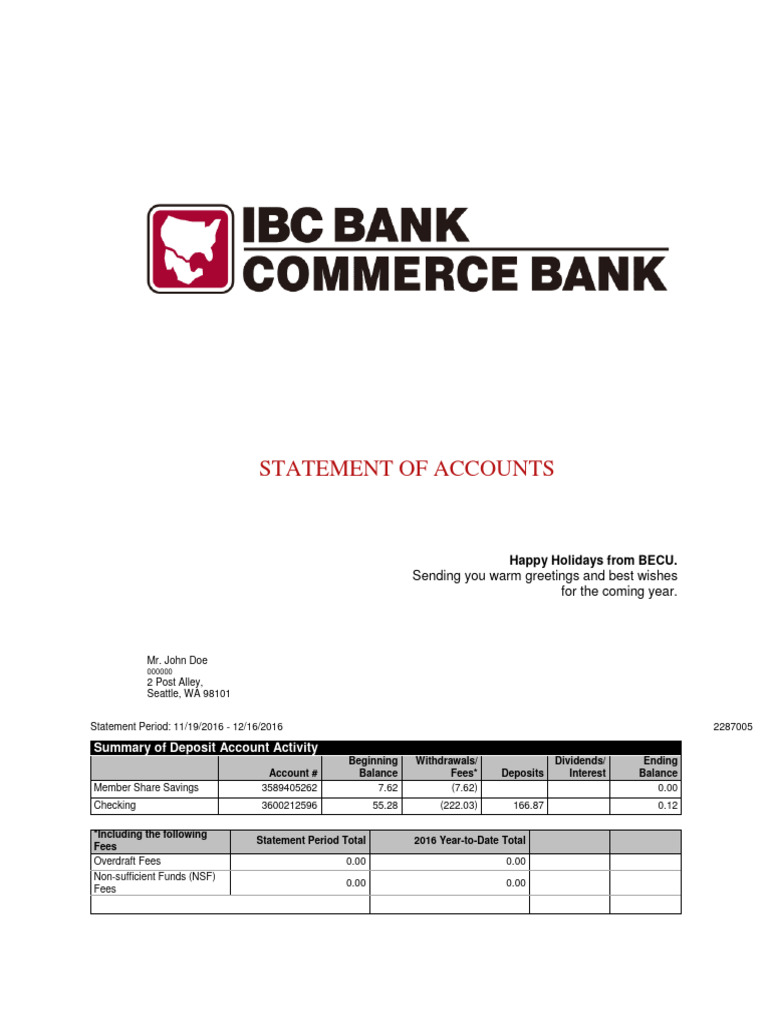 Ibc Statement | PDF | Service Industries | Financial Services