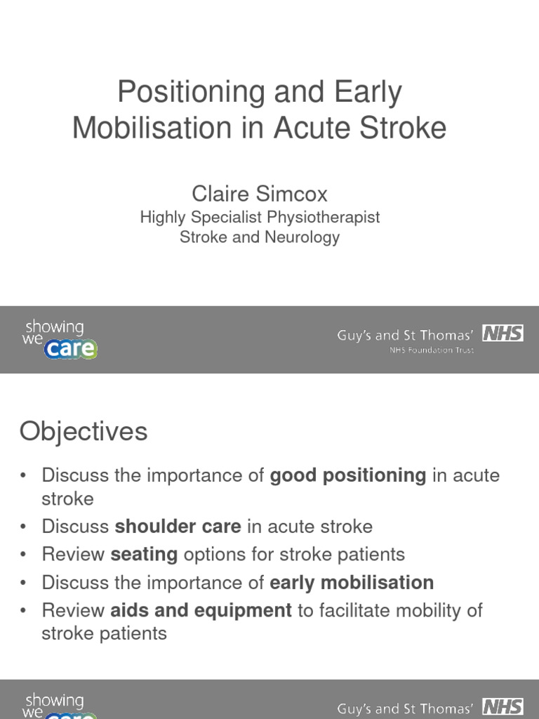 Stroke Positioning | PDF | Stroke | Physical Therapy