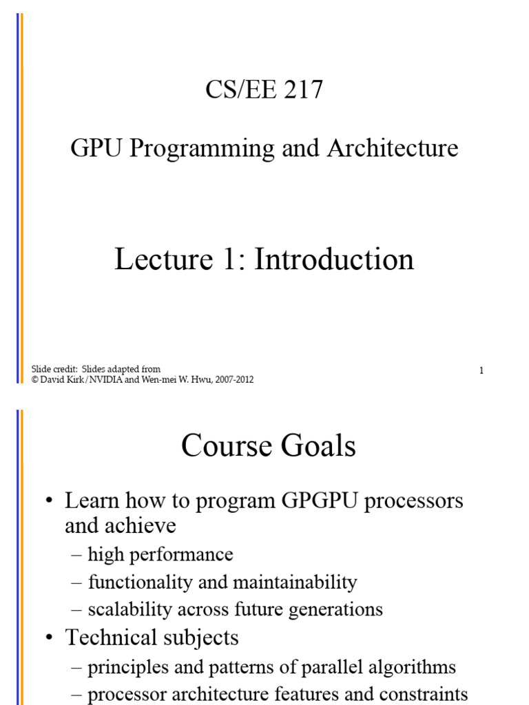 217 Lec1 | PDF | Multi Core Processor | Graphics Processing Unit
