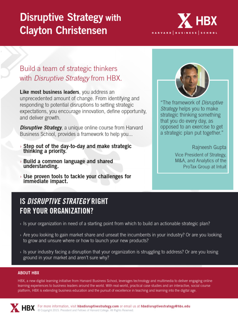 Disruptive Strategy Brochure PDF | PDF | Disruptive Innovation ...