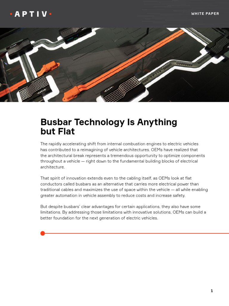 Aptiv WhitePaper Busbar Technology | PDF | Electrical Connector ...
