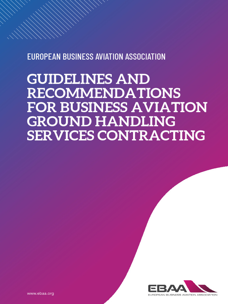 Business Aviation Ground Handling Guidelines | PDF | Payments | Insurance