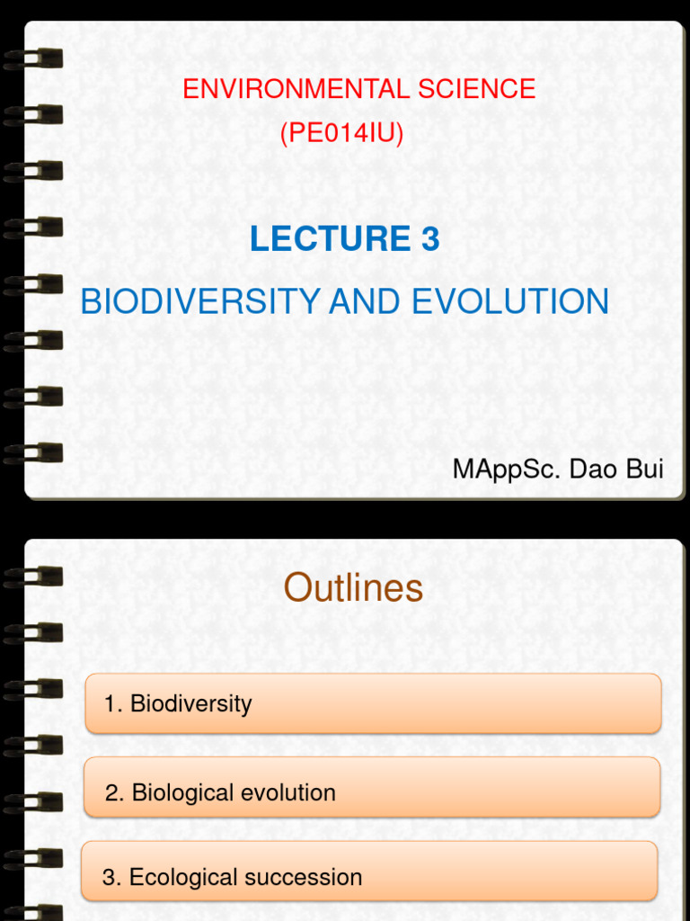 Lecture 3 Biodiversity and Evolution | PDF | Evolution | Extinction