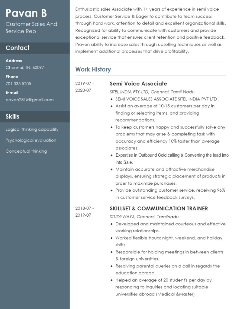 Pavan B Resume 2 | PDF | Cognition | Business Pavan B Resume 2 | PDF | Cognition | Business