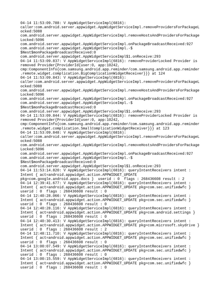 Appwidget History Log1 | PDF | Ios | Mobile Software