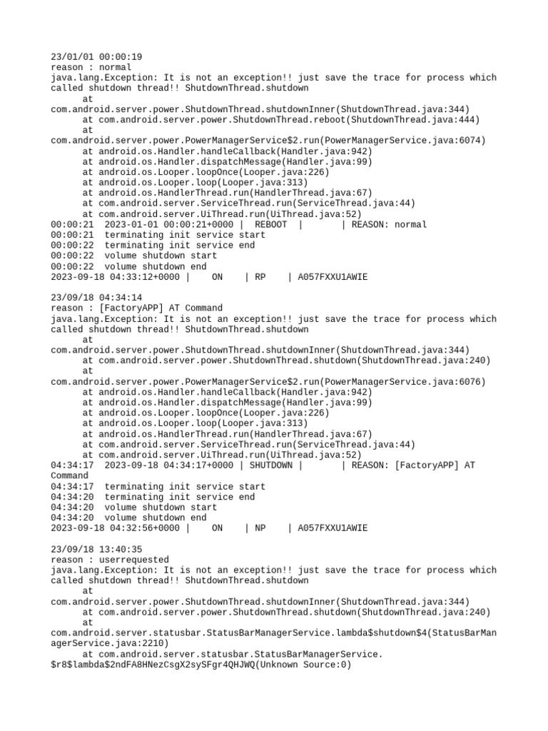 Power Off Reset Reason Backup | PDF | Java (Programming Language) | Software Development