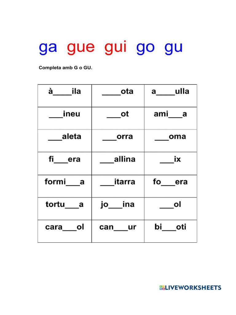 Ga Gue Gui Go Gu | PDF