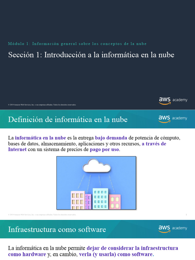AcademyCloudFoundations Module 01 | PDF | Computación en la nube | Servicios web de Amazon