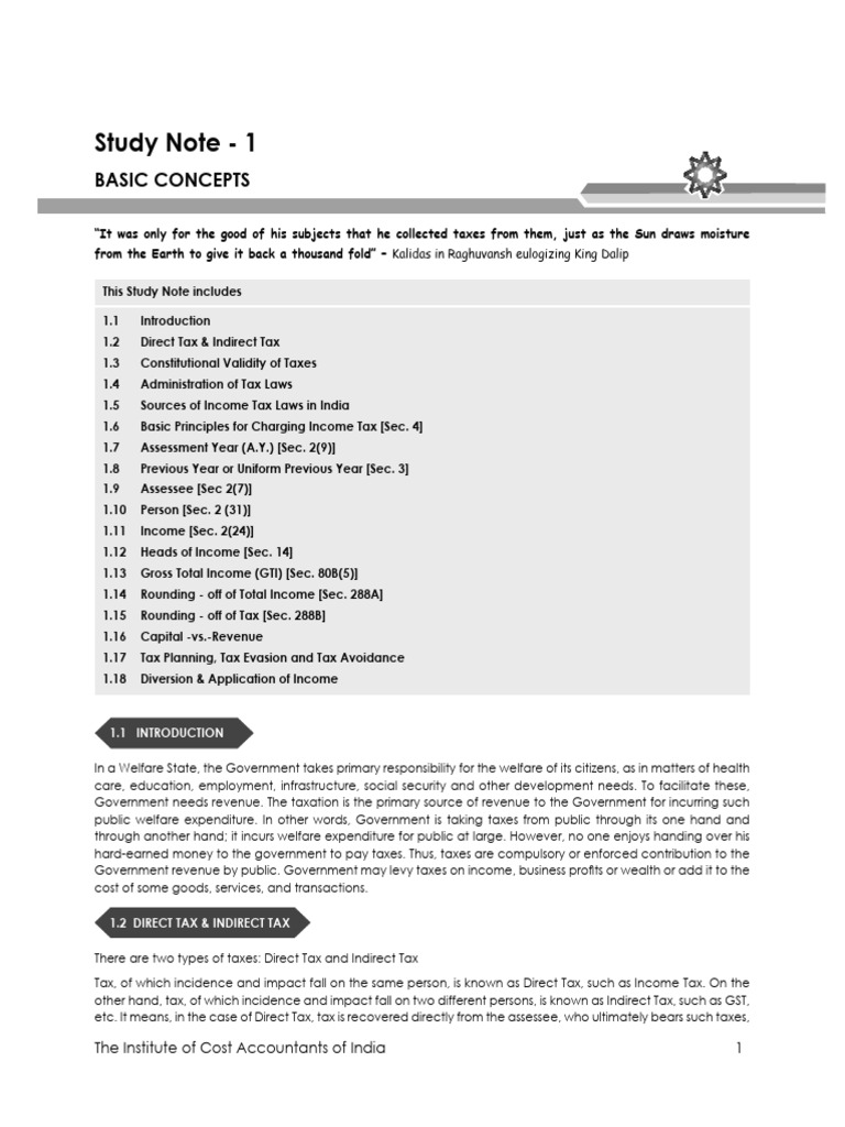 INCOME TAX NOTES 3 BASIC CONCEPTSpdf | PDF | Taxes | Expense