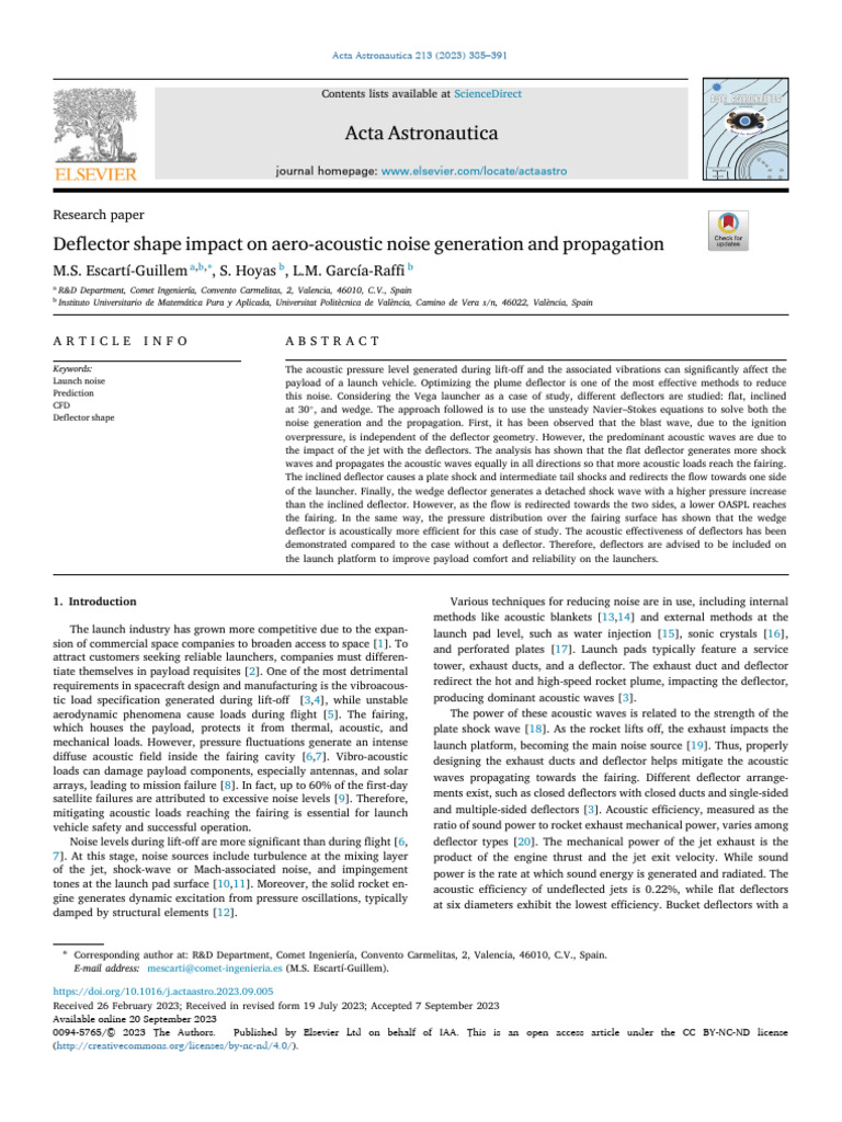 Deflector Shape Impact On Aero-Acoustic Noise Generation and ...