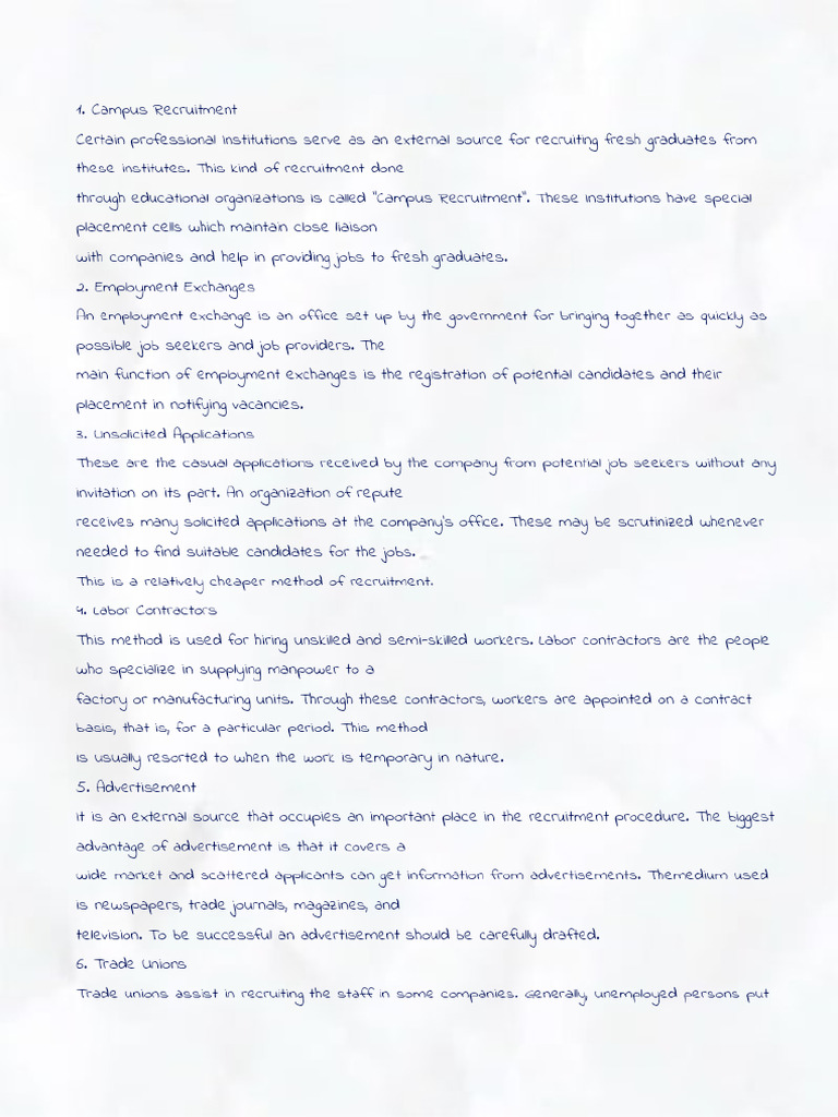 Recruitment And Selection Pdf