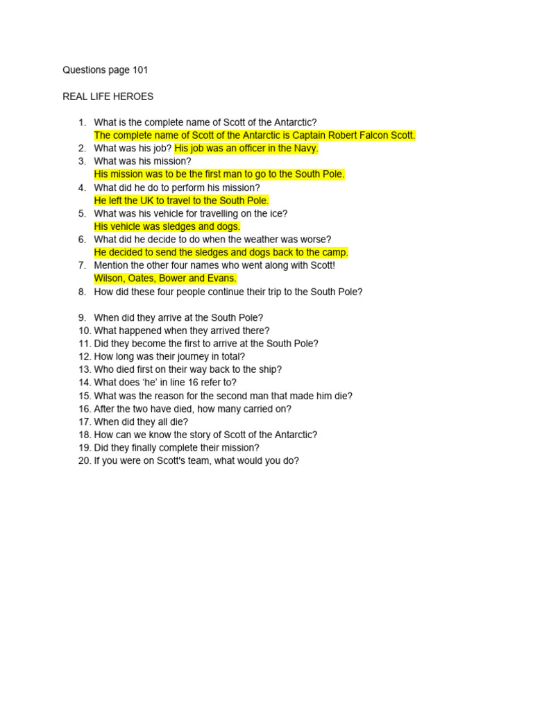 Scott of the Antarctic: Key Questions | PDF | Young Adult