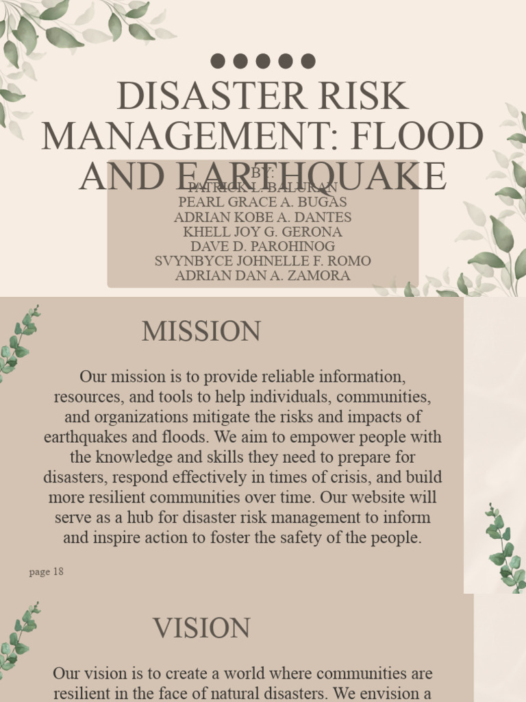 Flood and Earthquake Risk Management Guide | PDF | Earthquakes | Flood