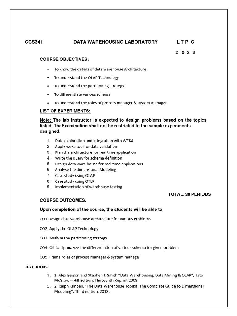 Data Warehousing Full | PDF | Data Warehouse | Information Technology Management