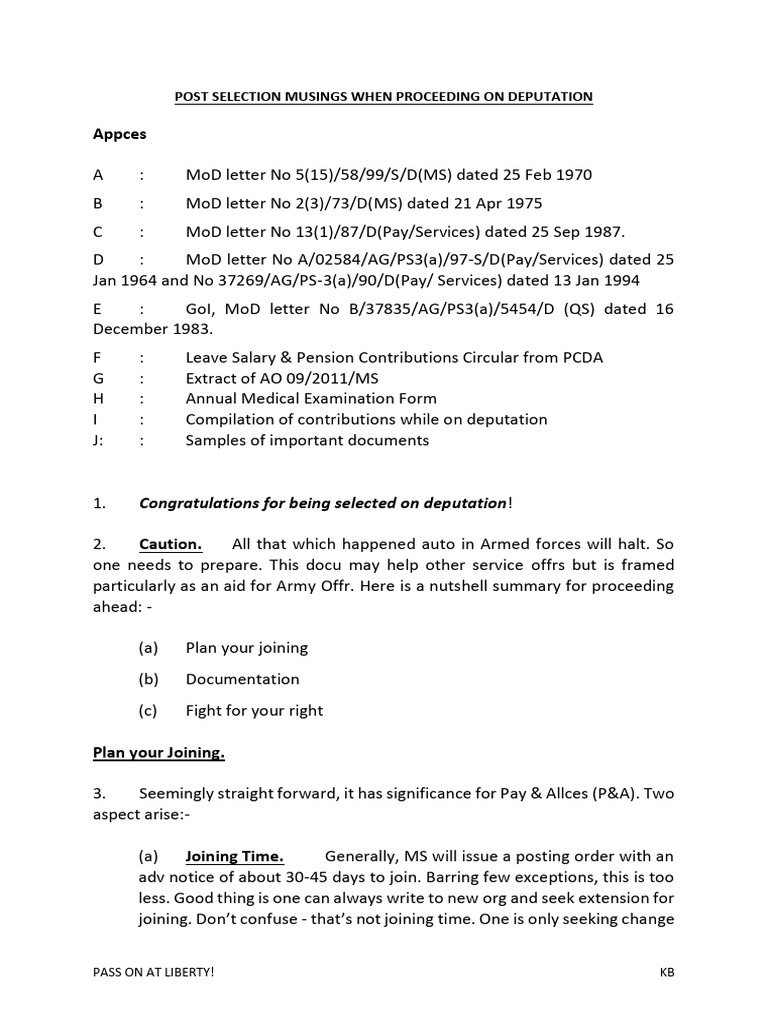 Joining Deputation Updated 17 Dec 2021 | PDF