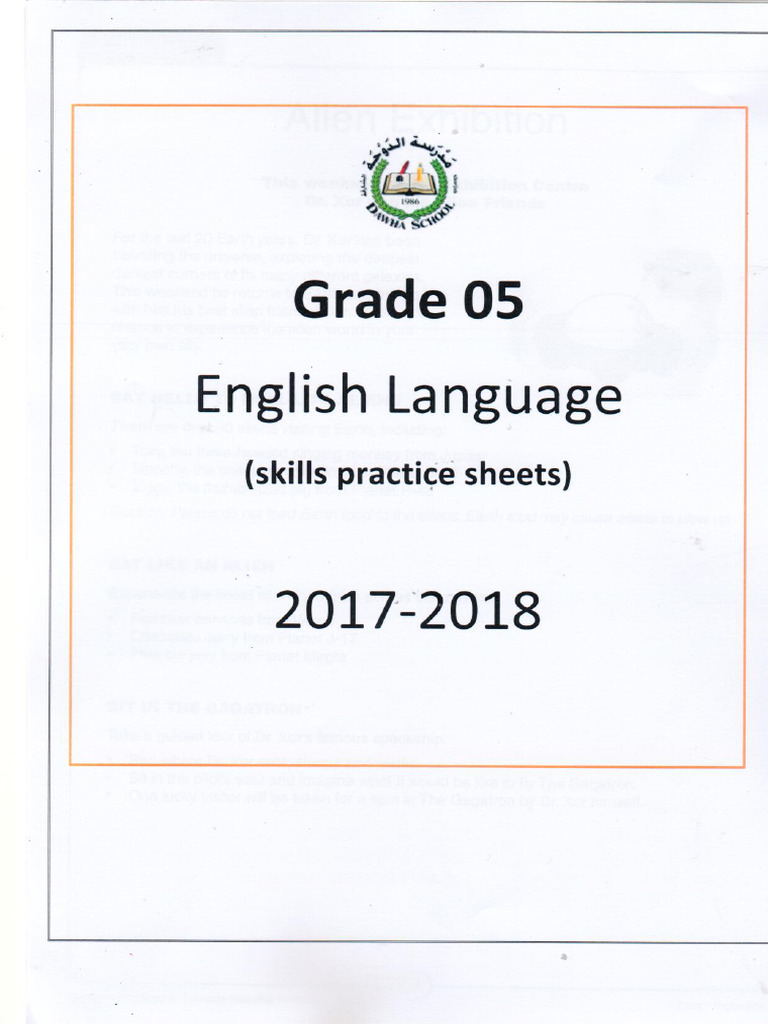 Eng Skill Practice Sheets GR 05 | PDF