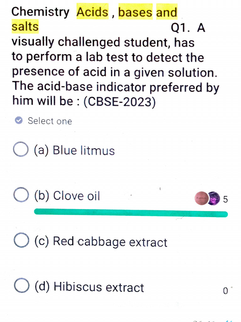 Acids, Bases and Salts MCQs - Practice | PDF Acids, Bases and Salts MCQs - Practice | PDF