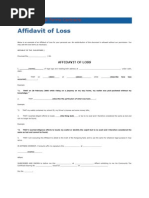 Affidavit of Loss LTO | PDF