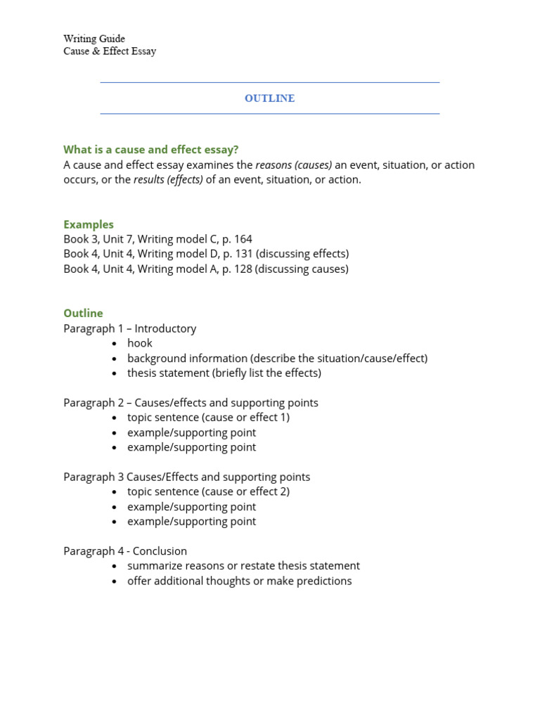 Writing Guide Cause & Effect Essays | PDF | Gluten Free Diet | Gluten