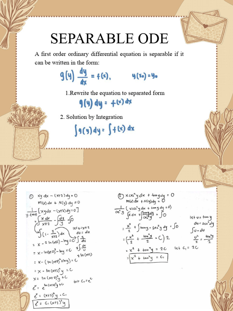 Ambol ENS181 | PDF | Ordinary Differential Equation | Equations