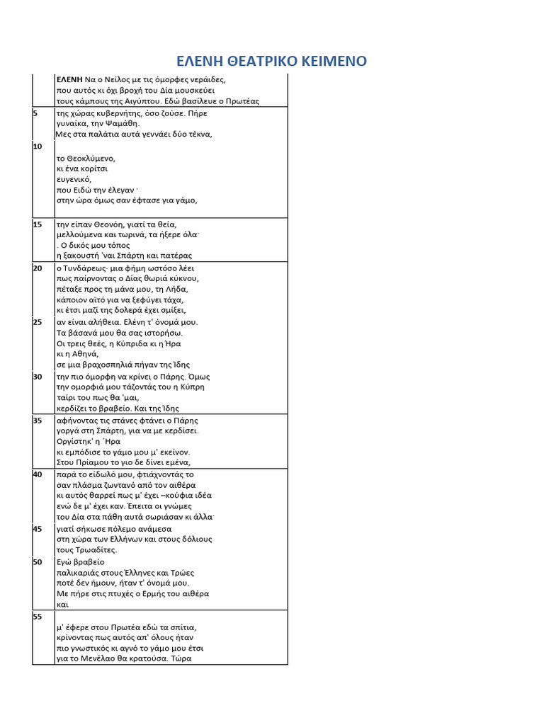 ΕΛΕΝΗ ΤΟΥ ΕΥΡΙΠΙΔΗ | PDF