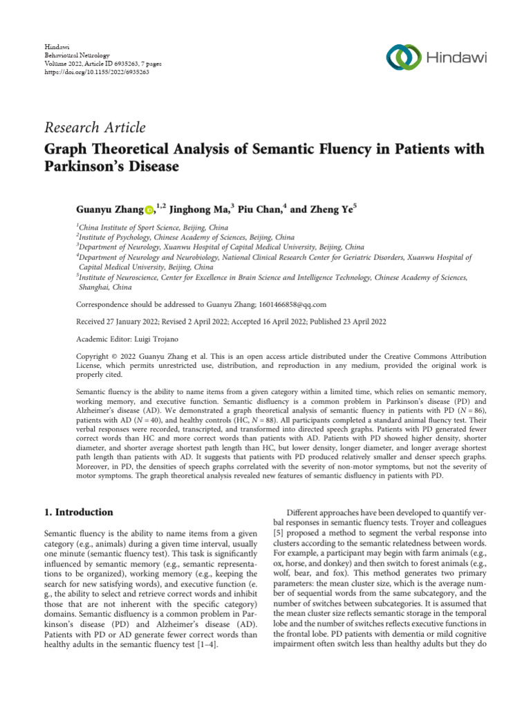 Semantic Fluency Definition | PDF | Neurology | Neuroscience