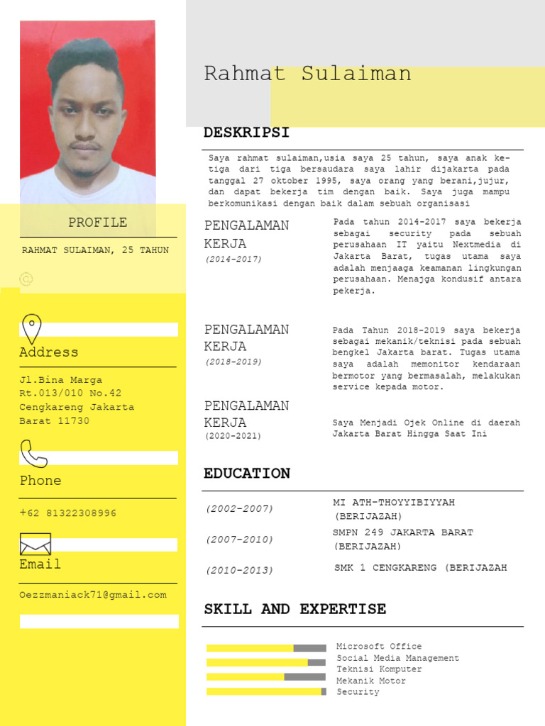 Rahmat Sulaiman CV | PDF