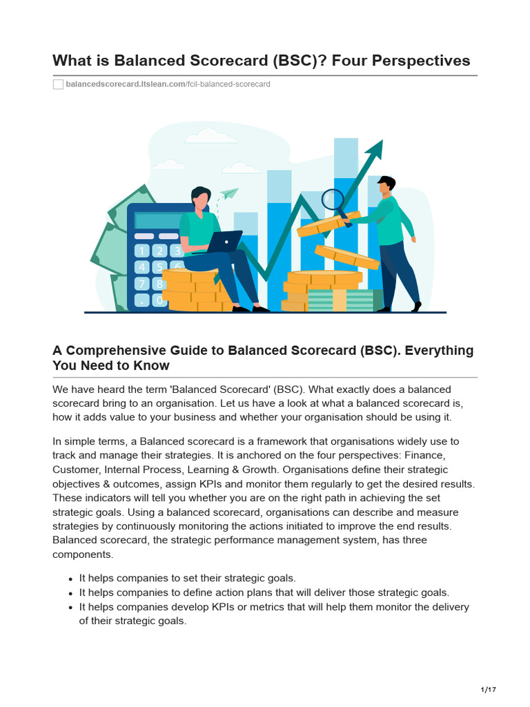 What Is Balanced Scorecard BSC Four Perspectives | PDF | Performance Indicator | Strategic ...