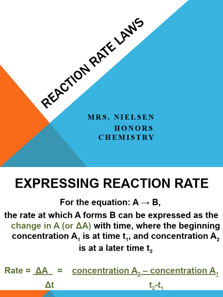 Rate Law and Order Notes | PDF | Reaction Rate | Change
