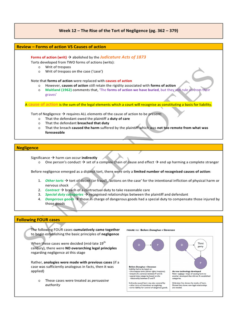 Sample | PDF | Tort | Negligence