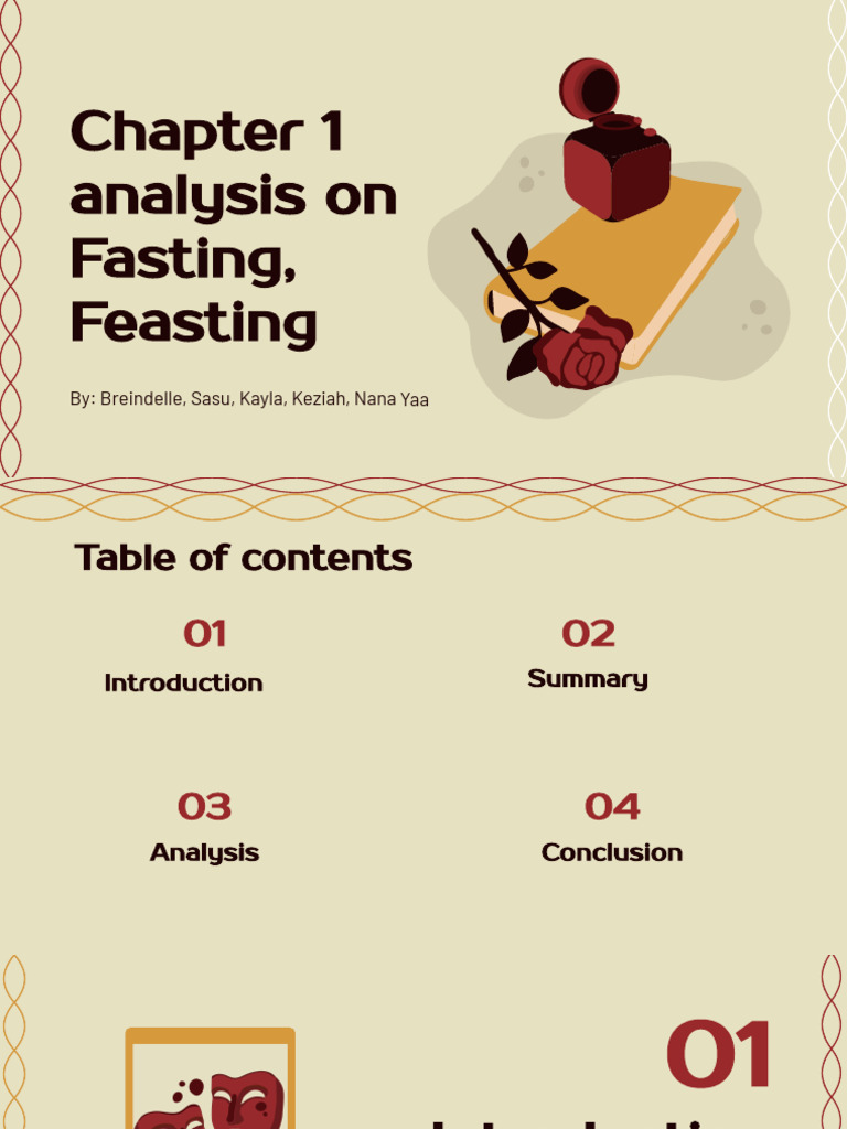 Fasting, Feasting Chapter 1 Analysis Group Work | PDF | Narration | Novels