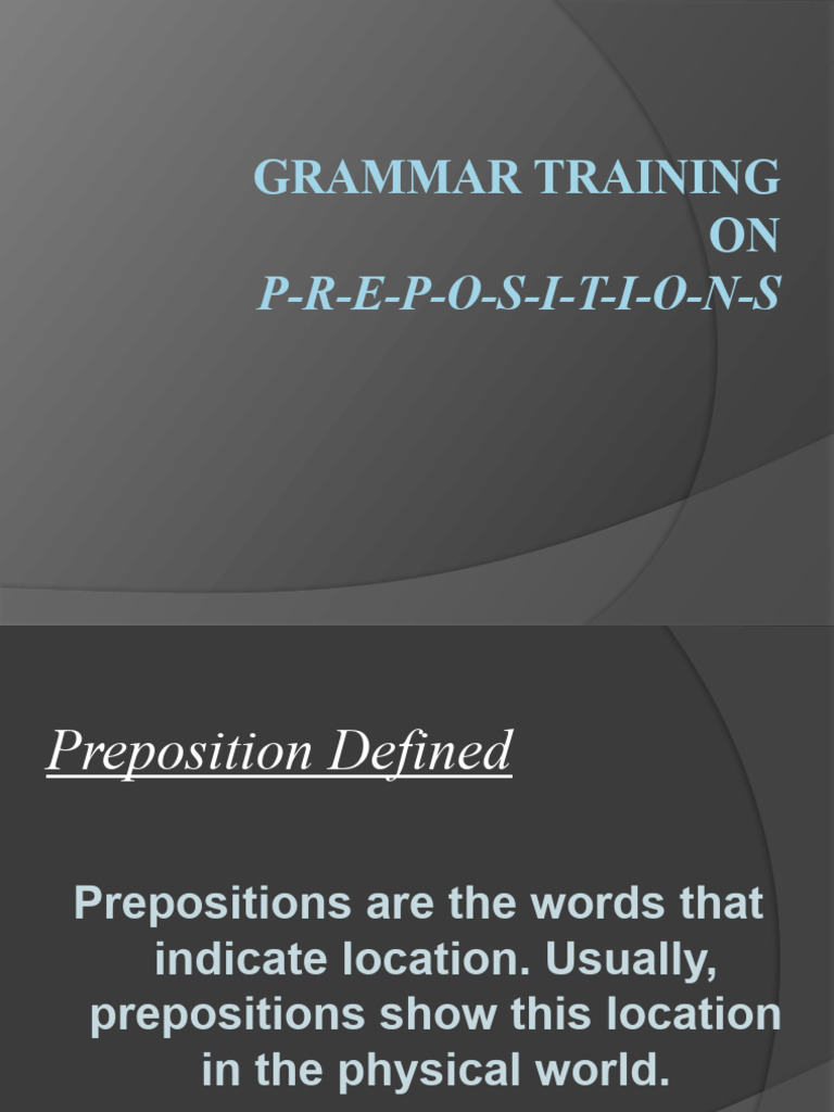PREPOSITIONS | Download Free PDF | Preposition And Postposition | Verb