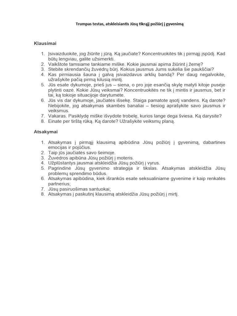 Saviugdos Testai | PDF