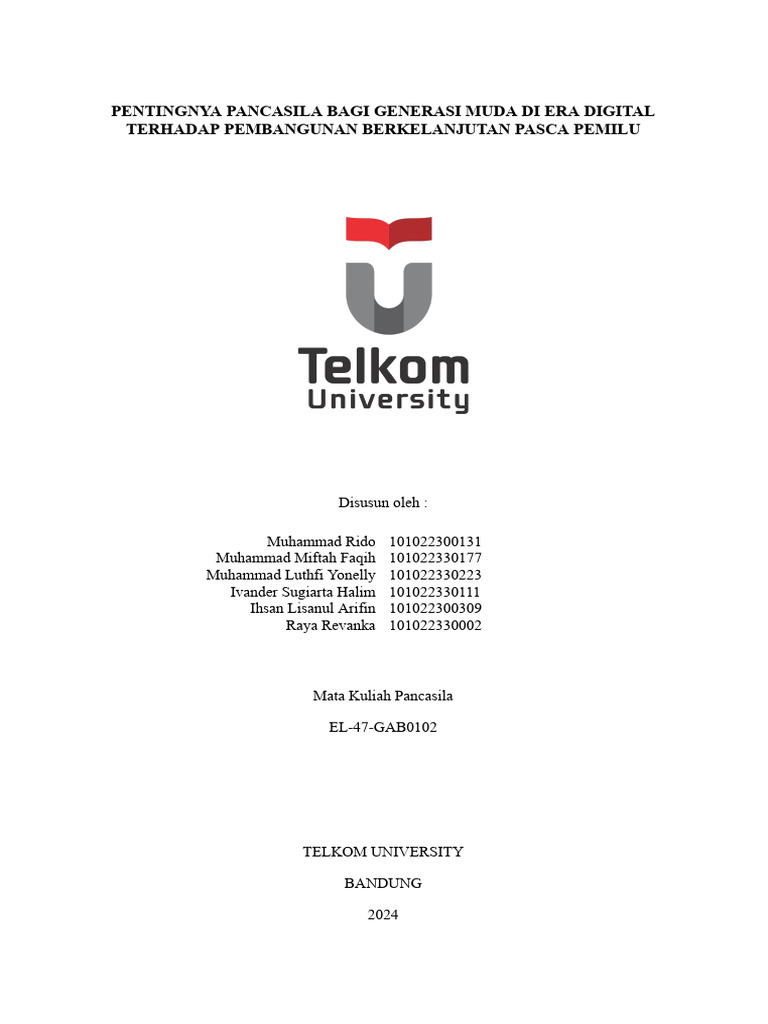 Pentingnya Pancasila Bagi Generasi Muda Di Era Digital Terhadap ...