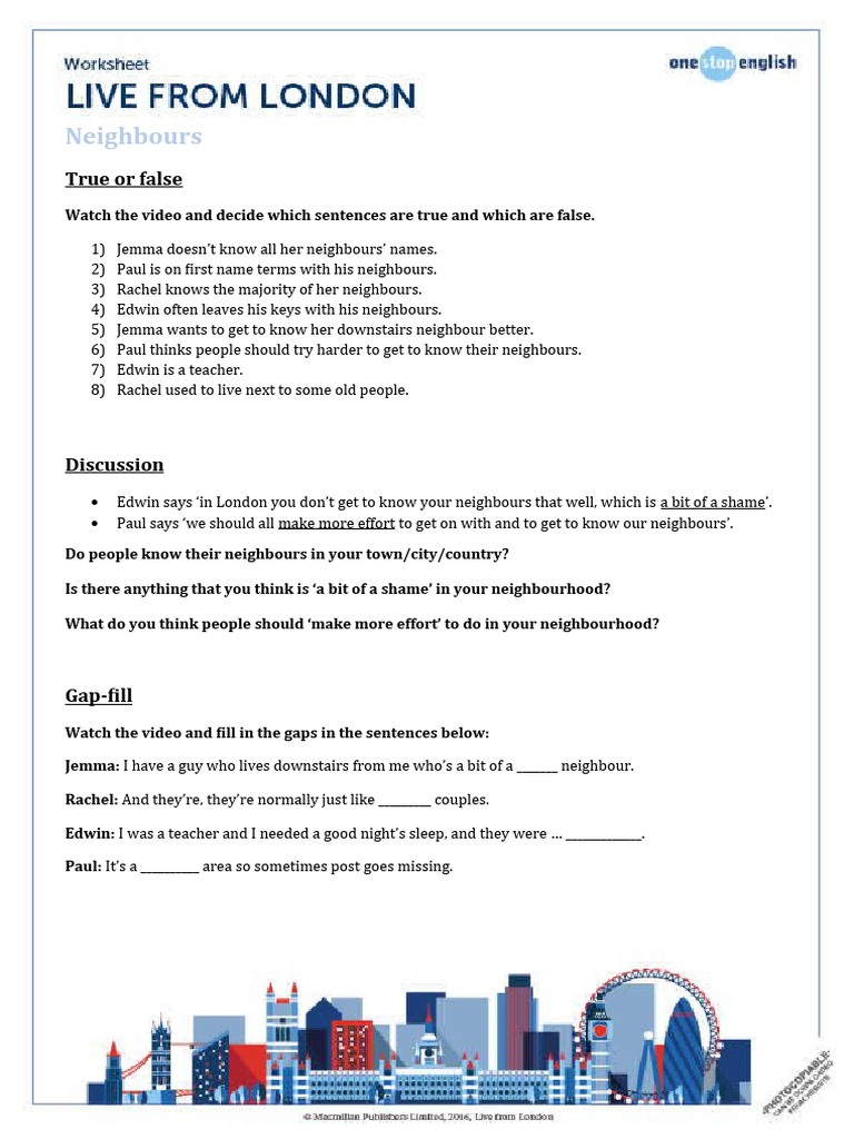 Understanding Neighbourly Relations in London | PDF