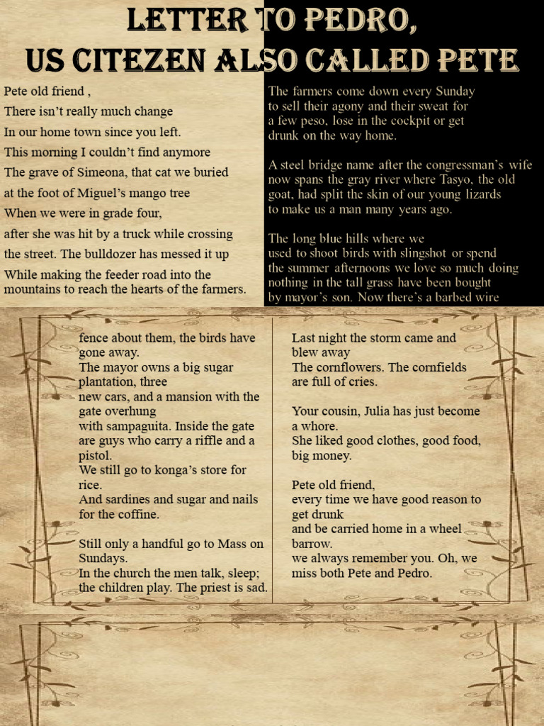 Letter to Pedro Charles | PDF