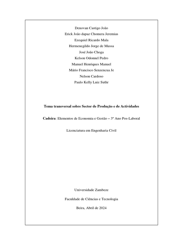 Setores de Producao | PDF | Setor terciário da economia | Economia